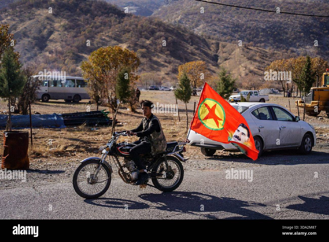 Guerrilla vehicle adorned with flags turn out for the anniversary ...