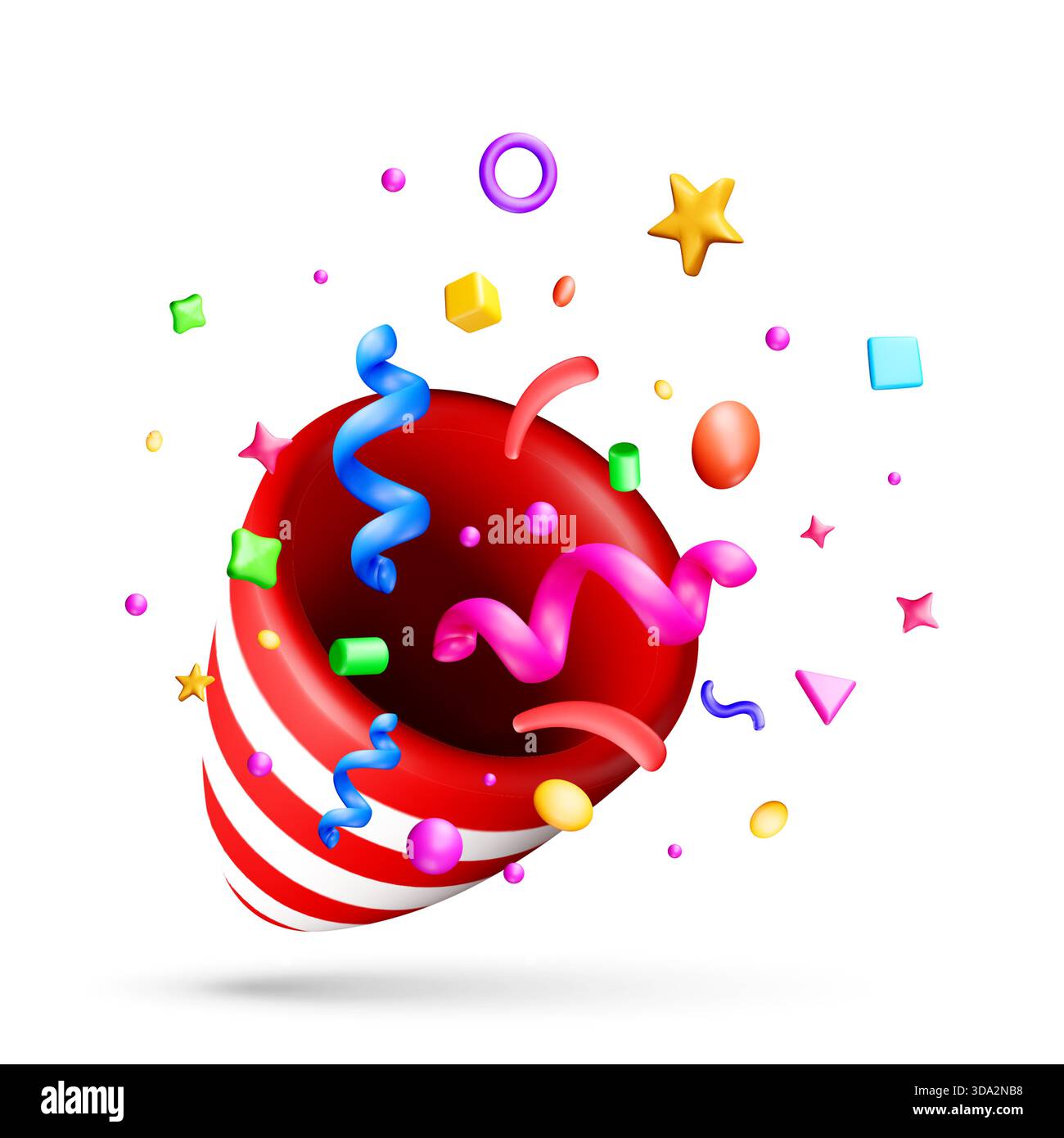 Exploding party popper bright Stock Vector Images - Alamy