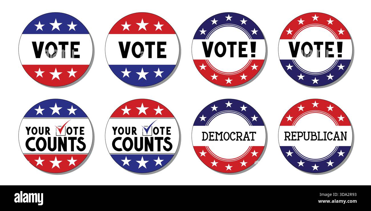 Voting badges - vector illustration Stock Vector Image & Art - Alamy