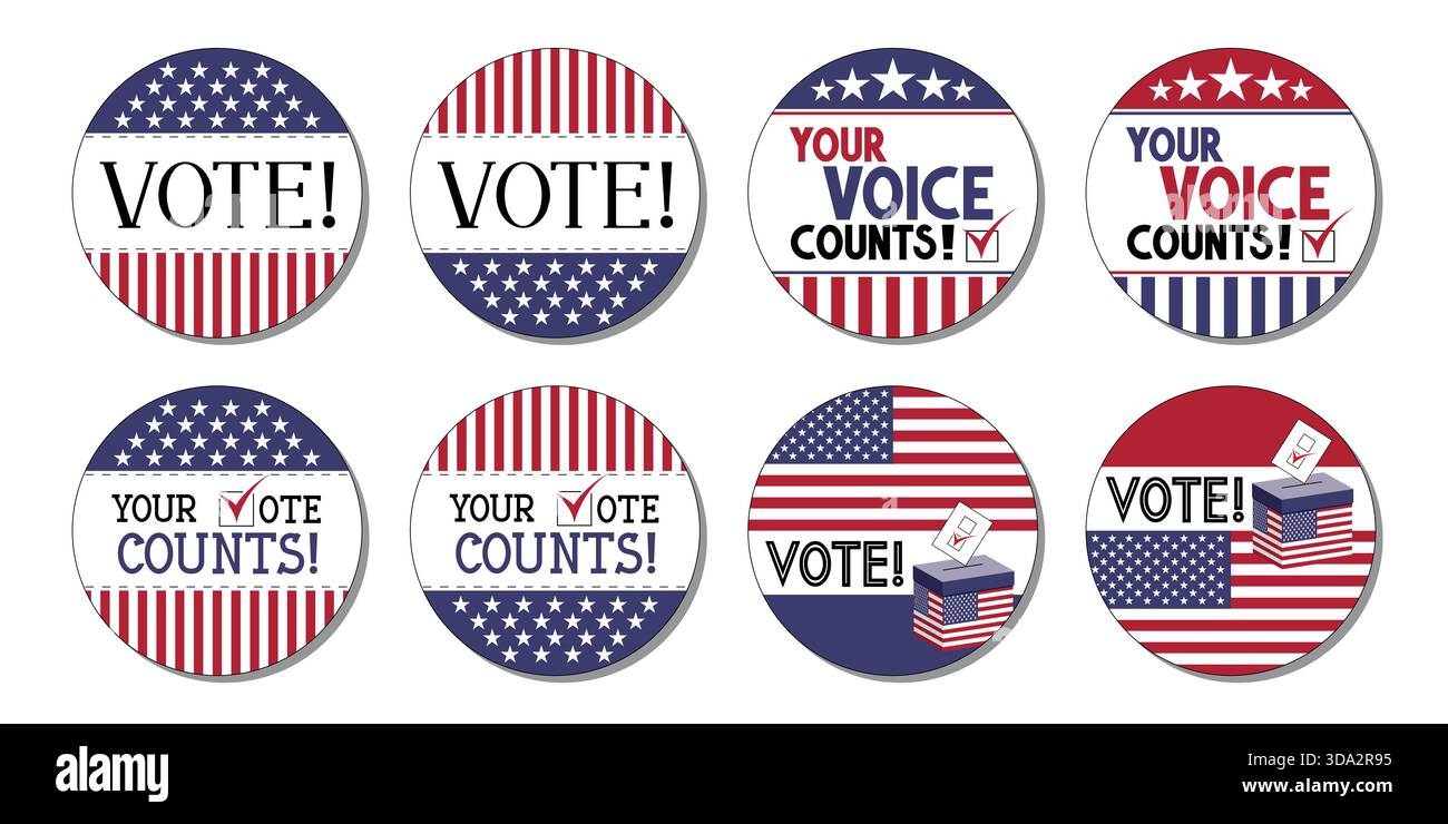 Voting badges - vector illustration Stock Vector Image & Art - Alamy