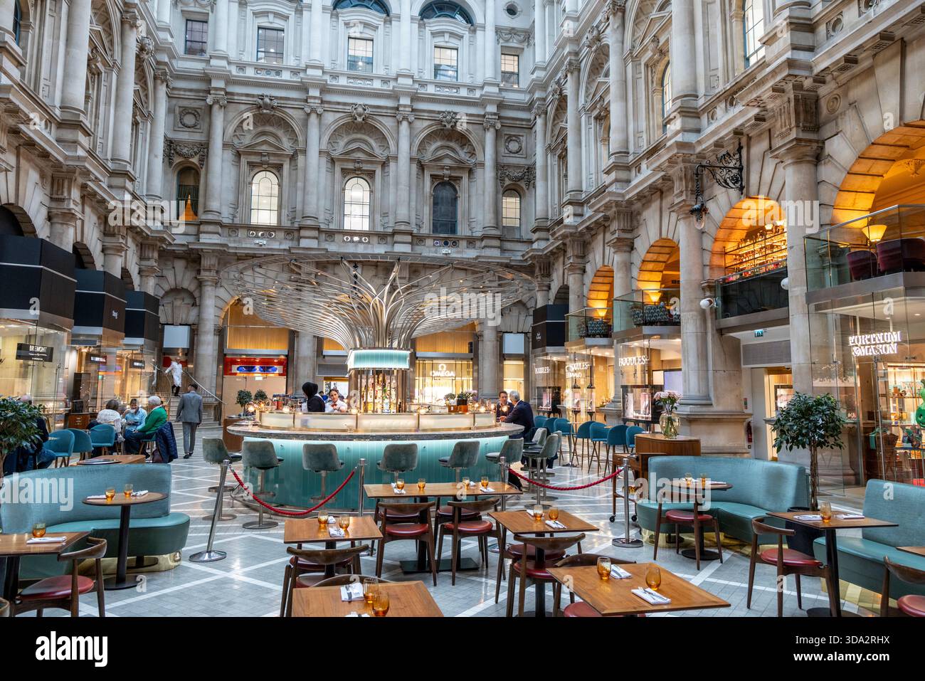 Fortnum & Mason bar restaurant inside the Royal Exchange shopping mall ...