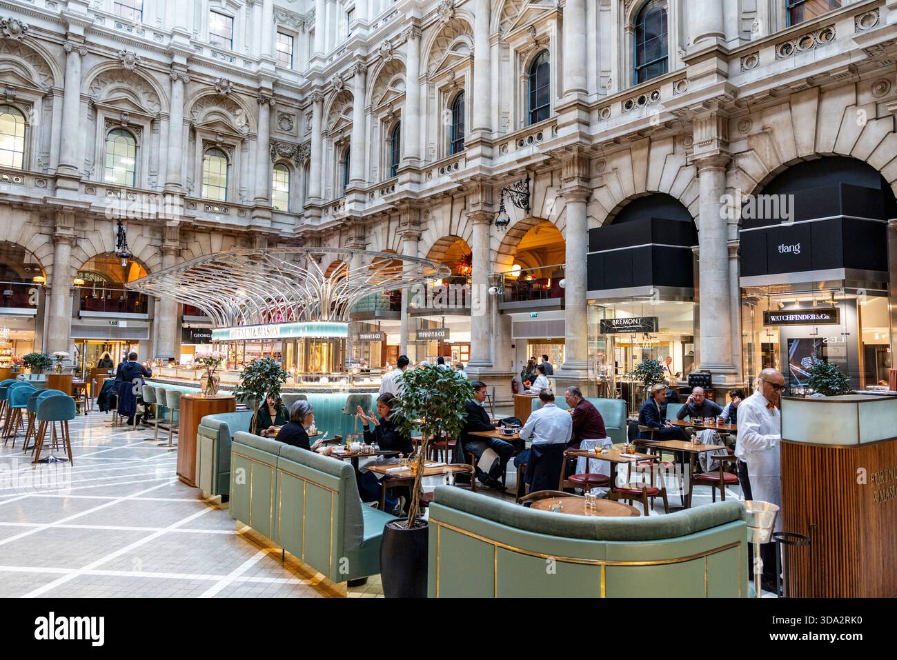 Fortnum & Mason bar restaurant inside the Royal Exchange shopping mall ...