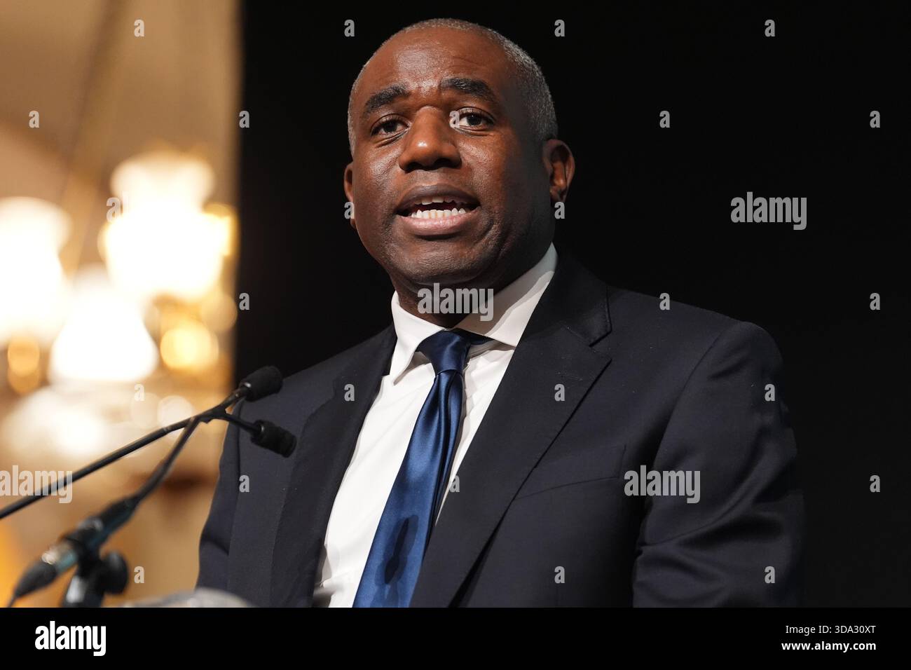 Deputy Prime Minister David Lammy speaking during the launch of the ...