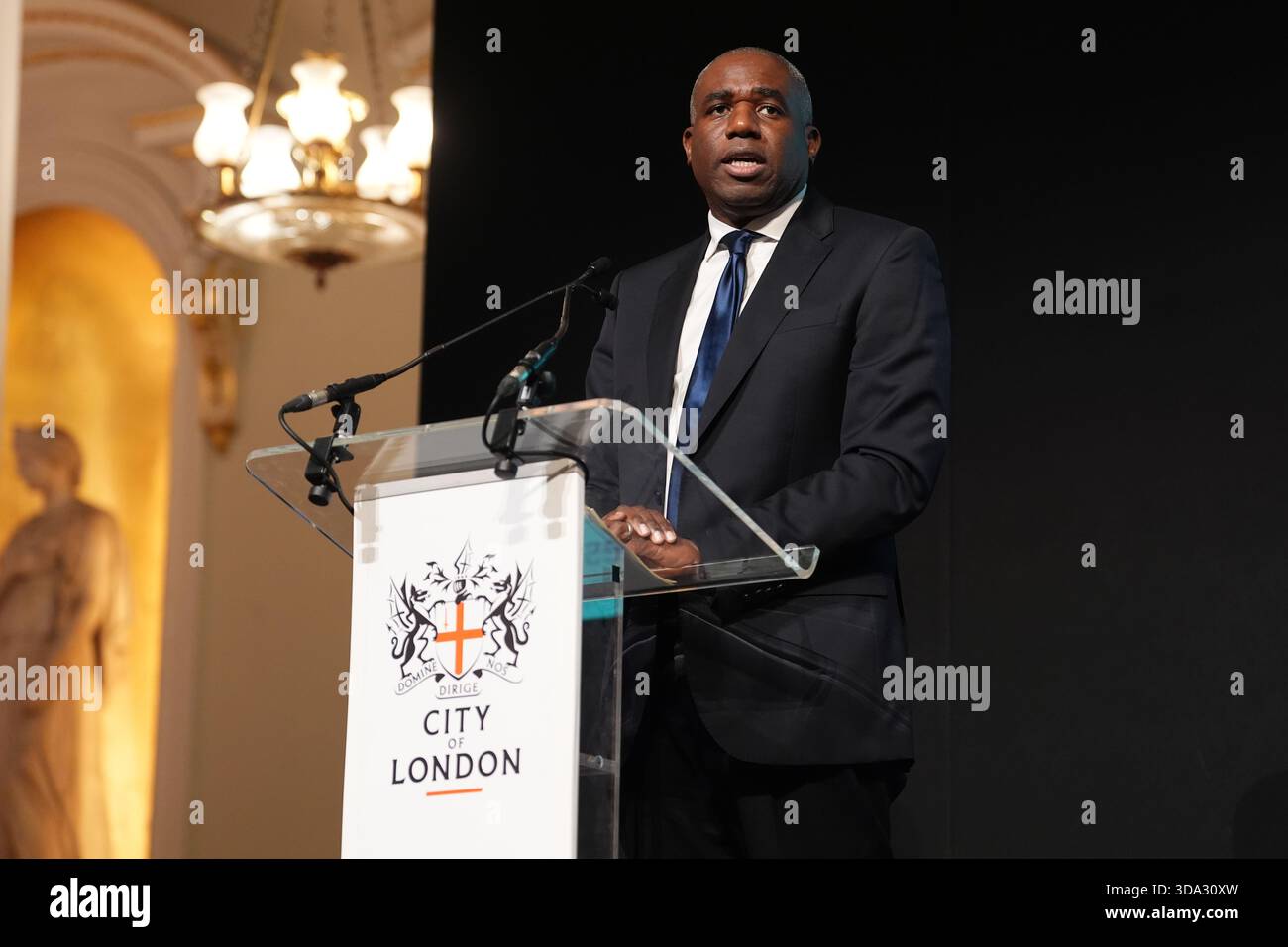 Deputy Prime Minister David Lammy speaking during the launch of the ...