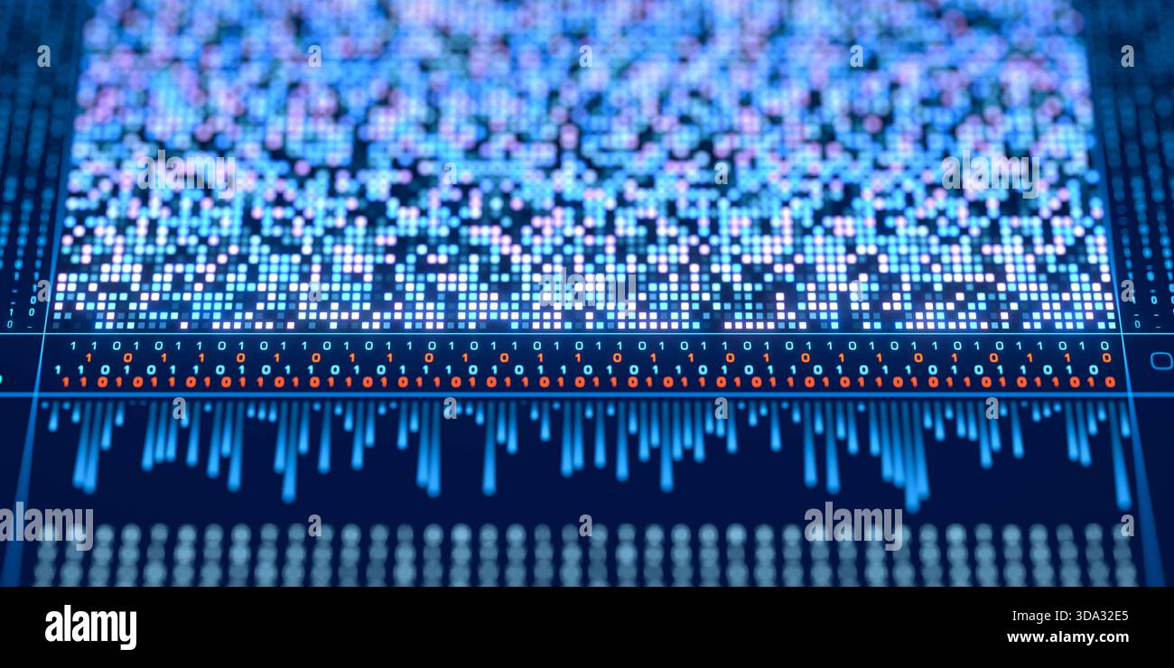 User interface, digital blocks, big data, control panel, data ...