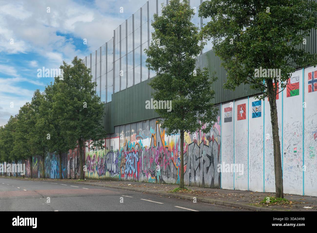 Belfast, Northern Ireland-October 6, 2025 One of Belfast peace walls ...