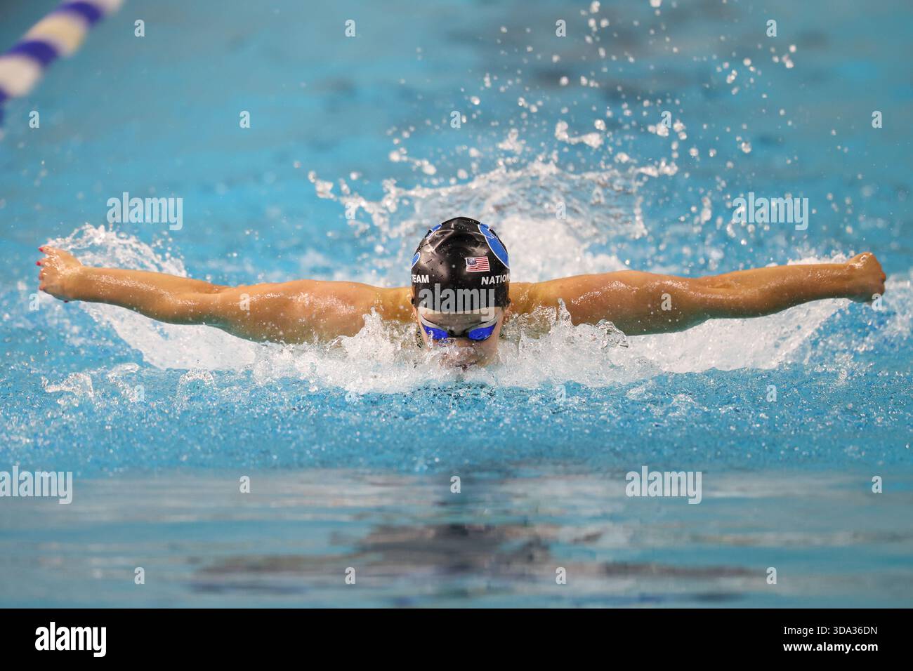 AUSTIN, TX - DECEMBER 05: Alex Shackell competes in a women's 100 meter ...