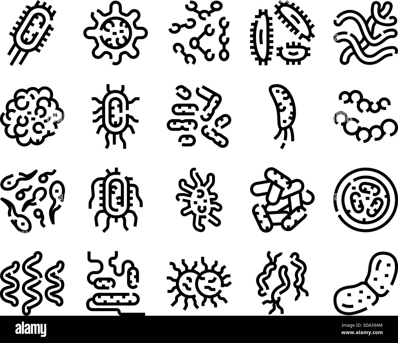 Bacteria microorganisms infographic set hi-res stock photography and ...