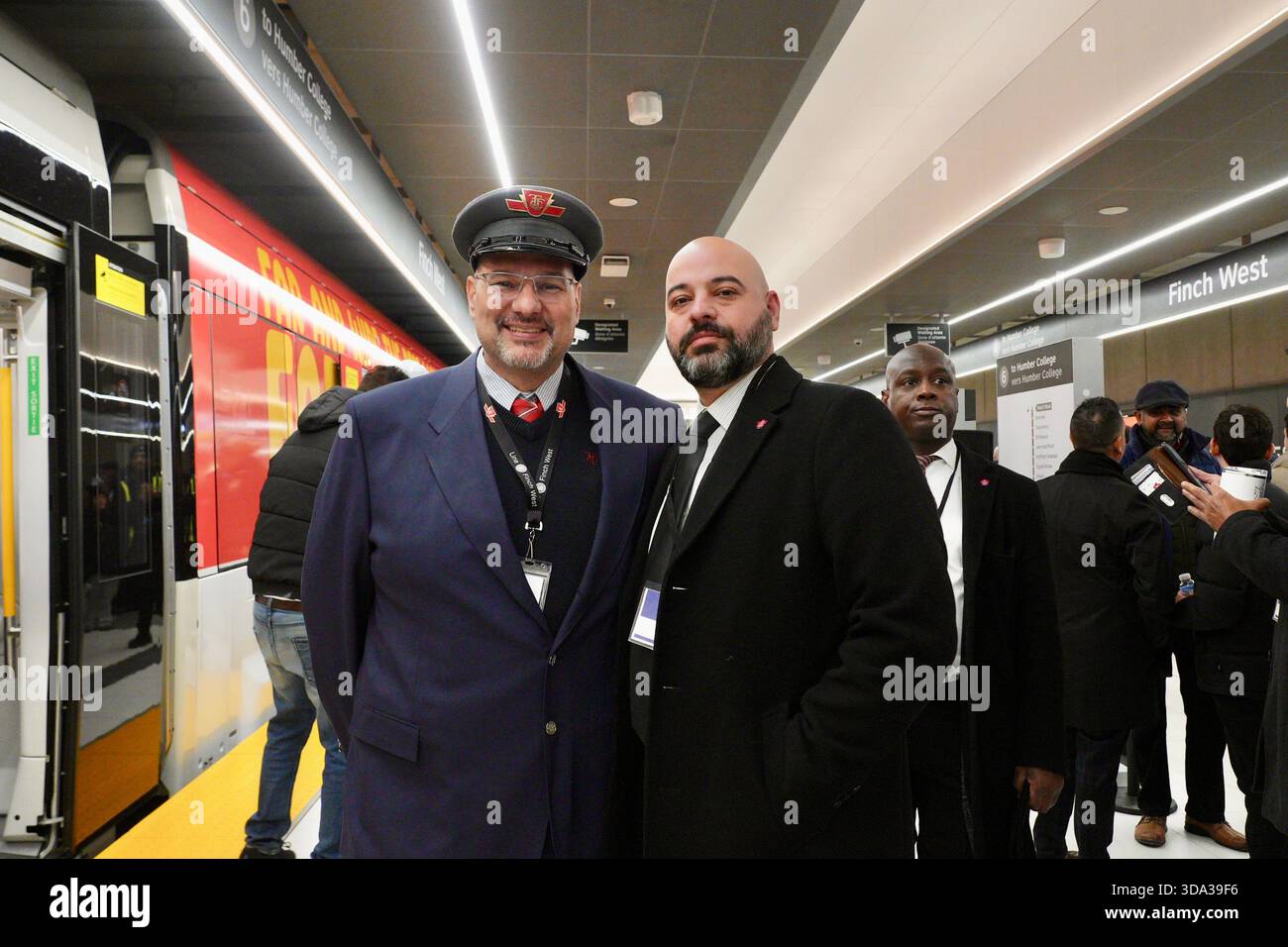 The people taking photo at the Finch West Station on December 7, 2025 ...