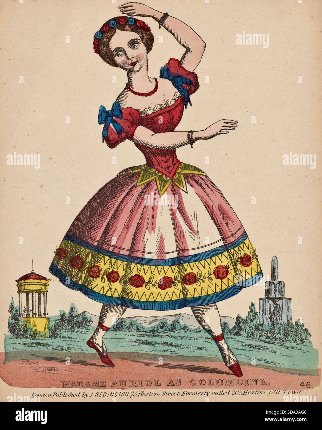 Madame Auriol as Columbine - 1815-1849 - Depicts the French performer ...