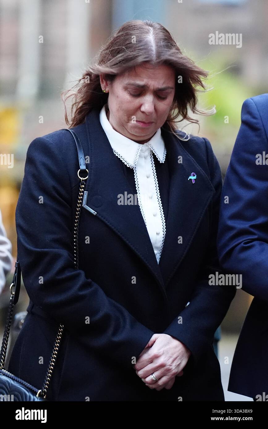 Ethan Scott Brown's mother Tracy Scott outside Bute Hall in Glasgow ...