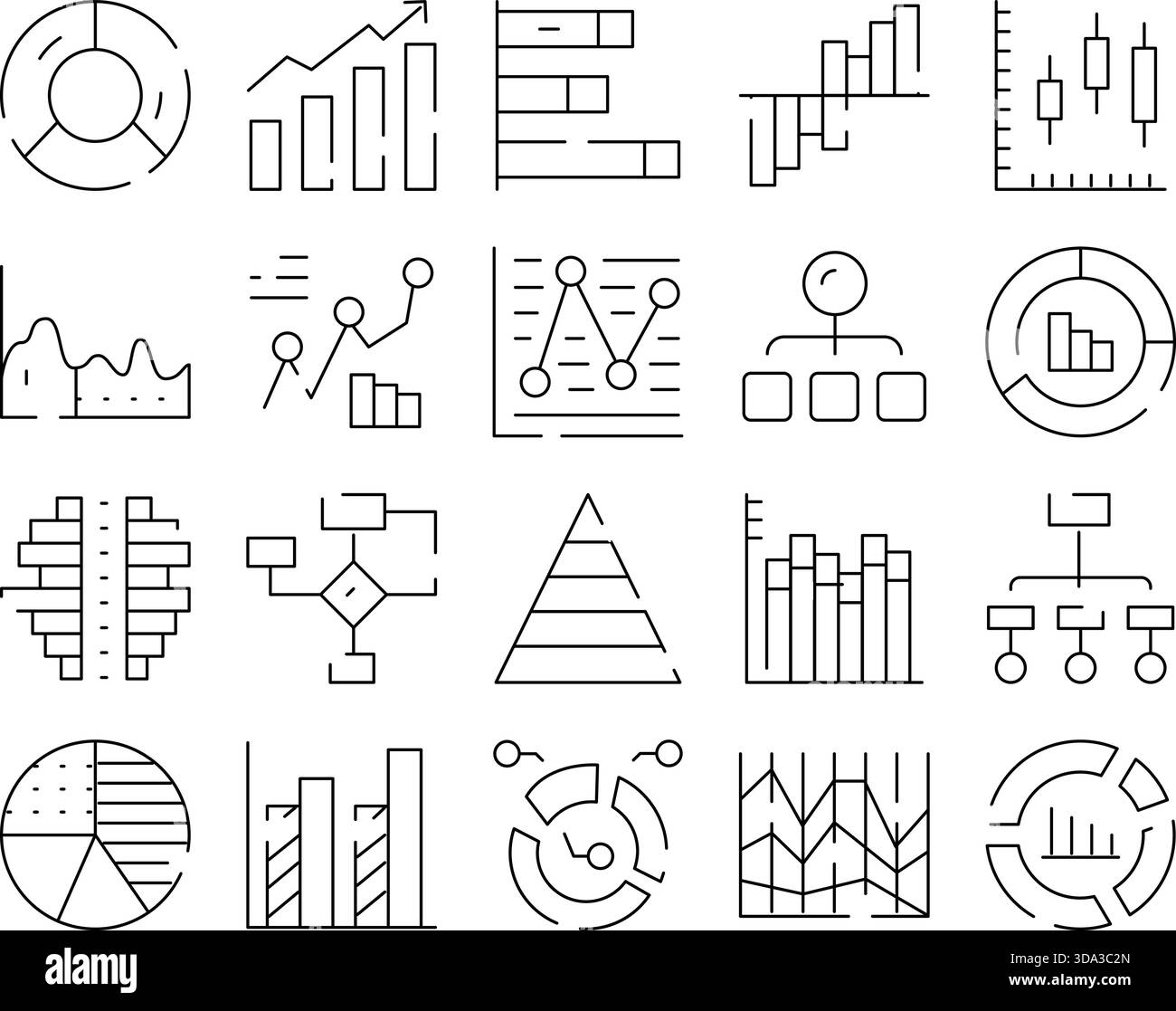 Abstract data graphs Black and White Stock Photos & Images - Alamy