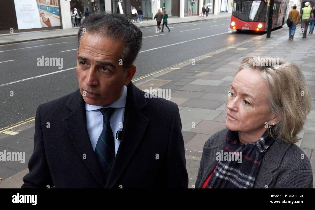 A video grab of Sanjoy Kumar and Sinead O'Malley, the parents of Grace ...