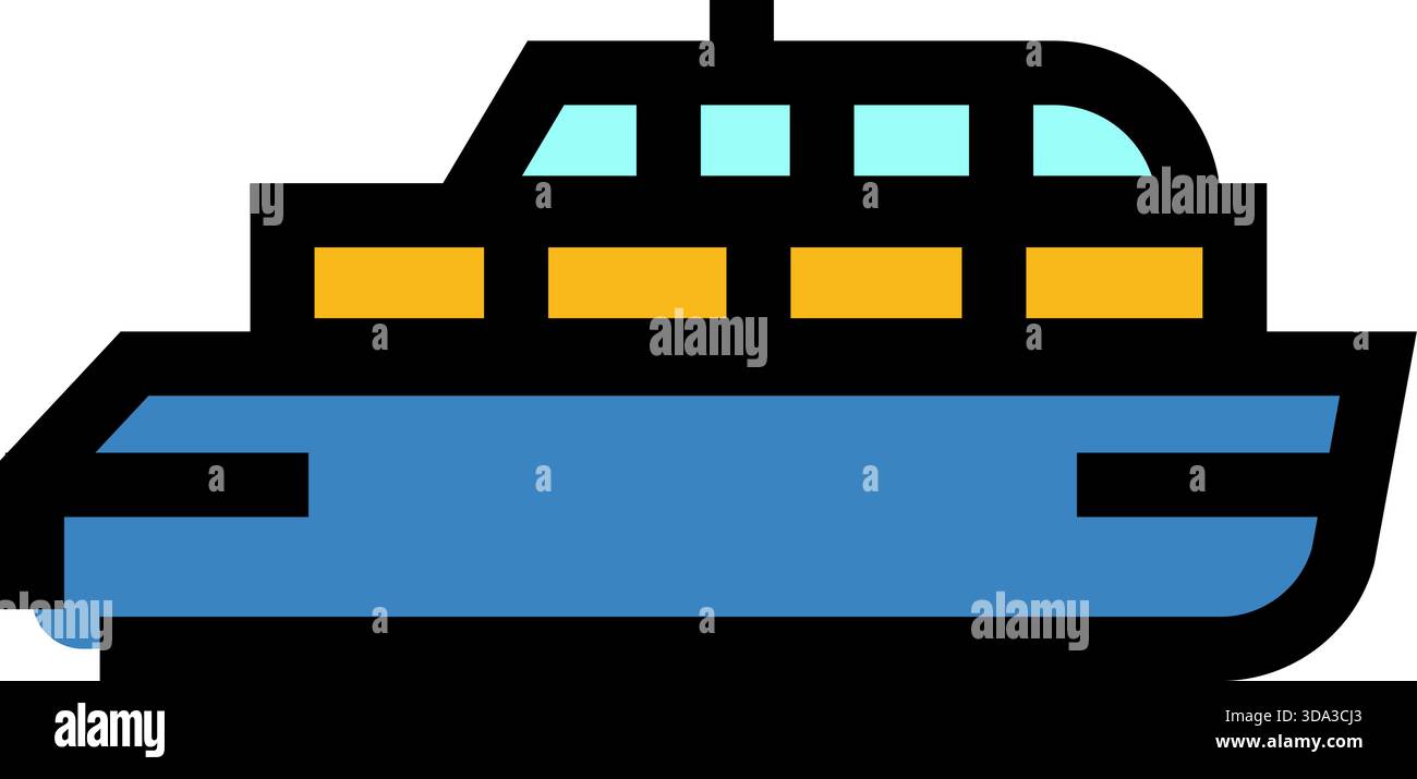 Ferry boat icon representing sea water transportation Stock Vector ...