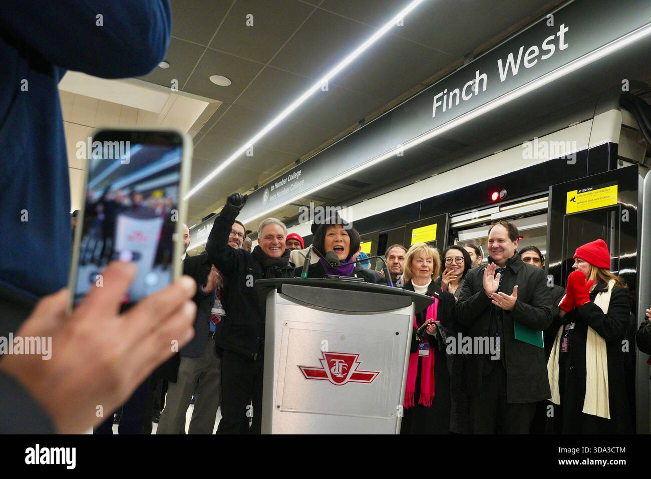 Mayor Olivia Chow and officials declare Finch West LRT finally open at ...