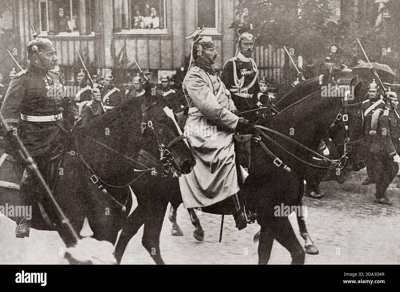 The Kaiser goes to War. The German Emperor on his way to the front ...