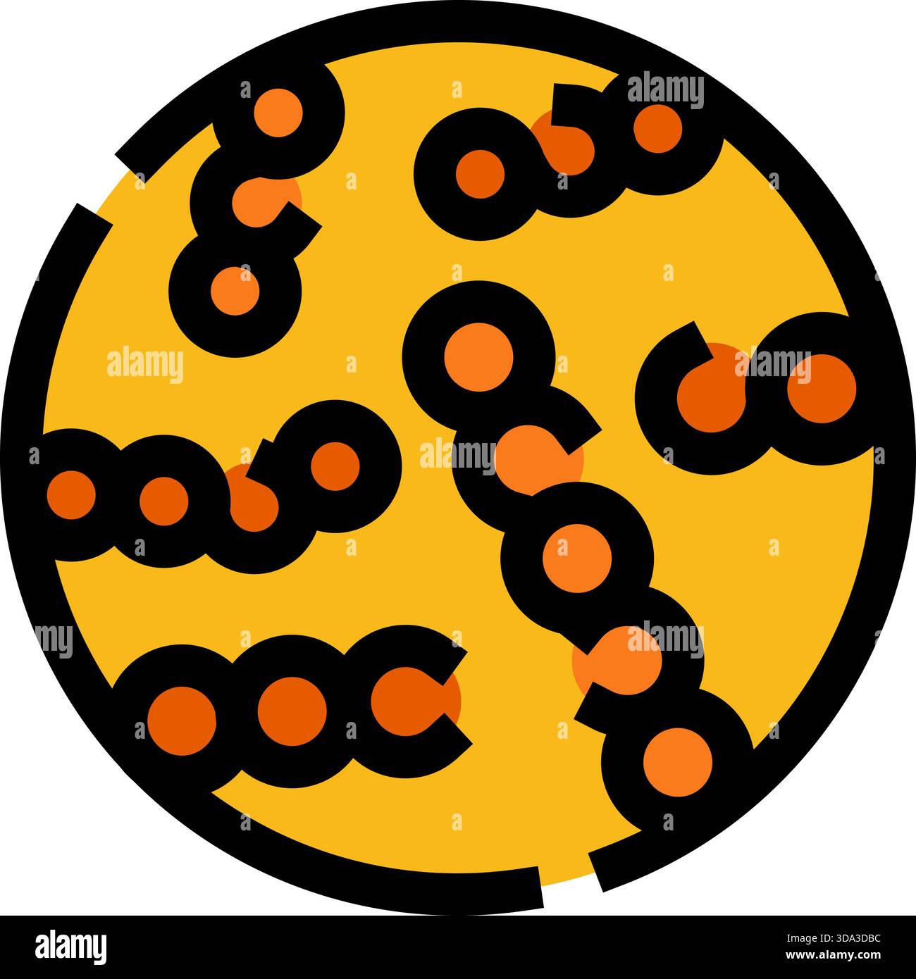 Growing bacteria colonies in a petri dish icon Stock Vector Image & Art ...