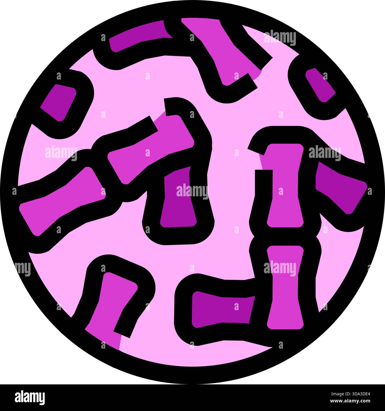Bamboo segments floating in a pink circular icon Stock Vector Image ...
