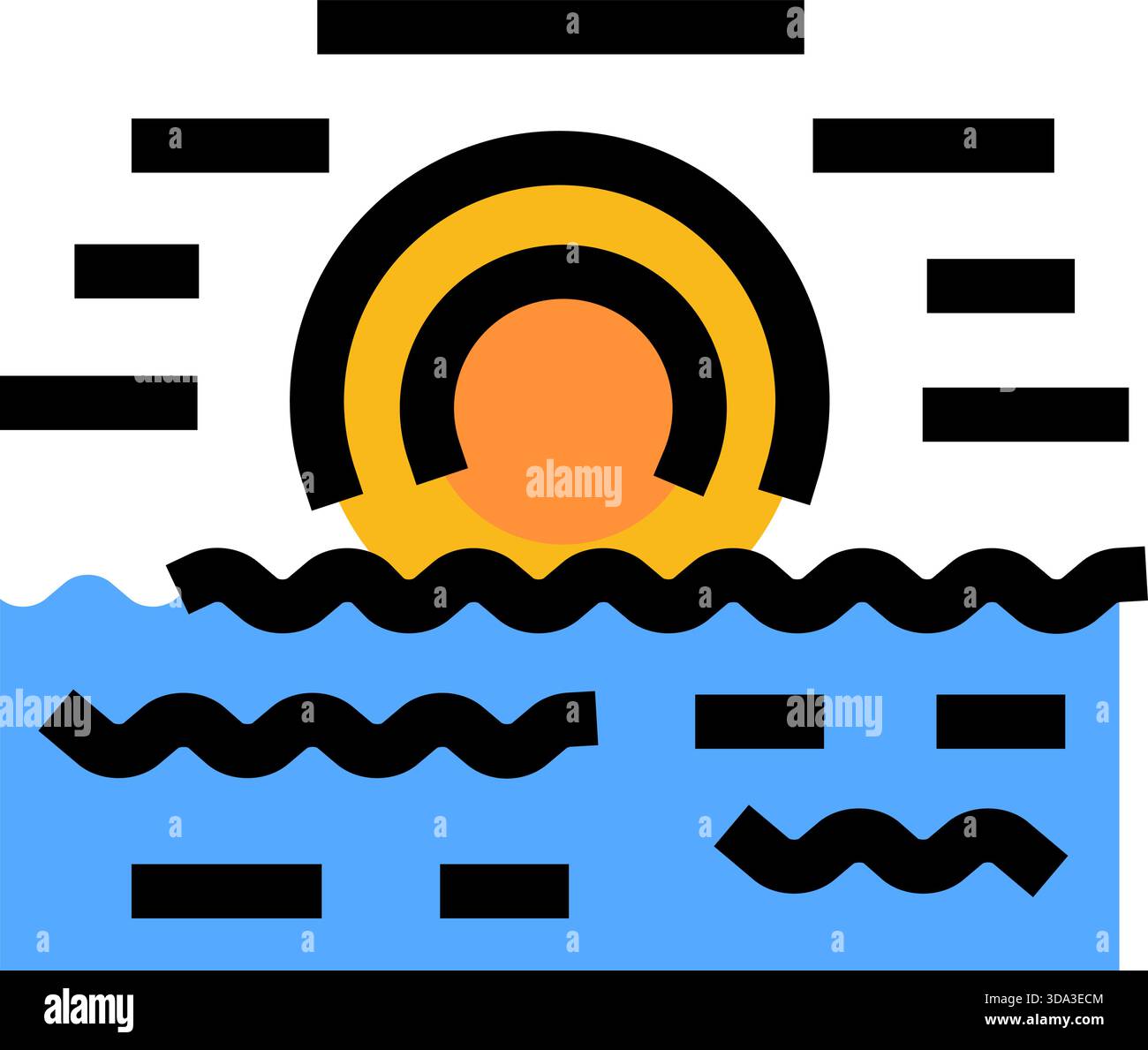 Black sea waves sunset Cut Out Stock Images & Pictures - Alamy