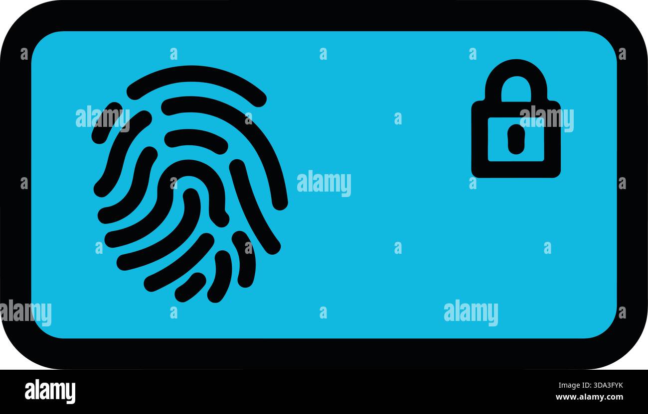 Lock fingerprint icon symbol Stock Vector Images - Alamy