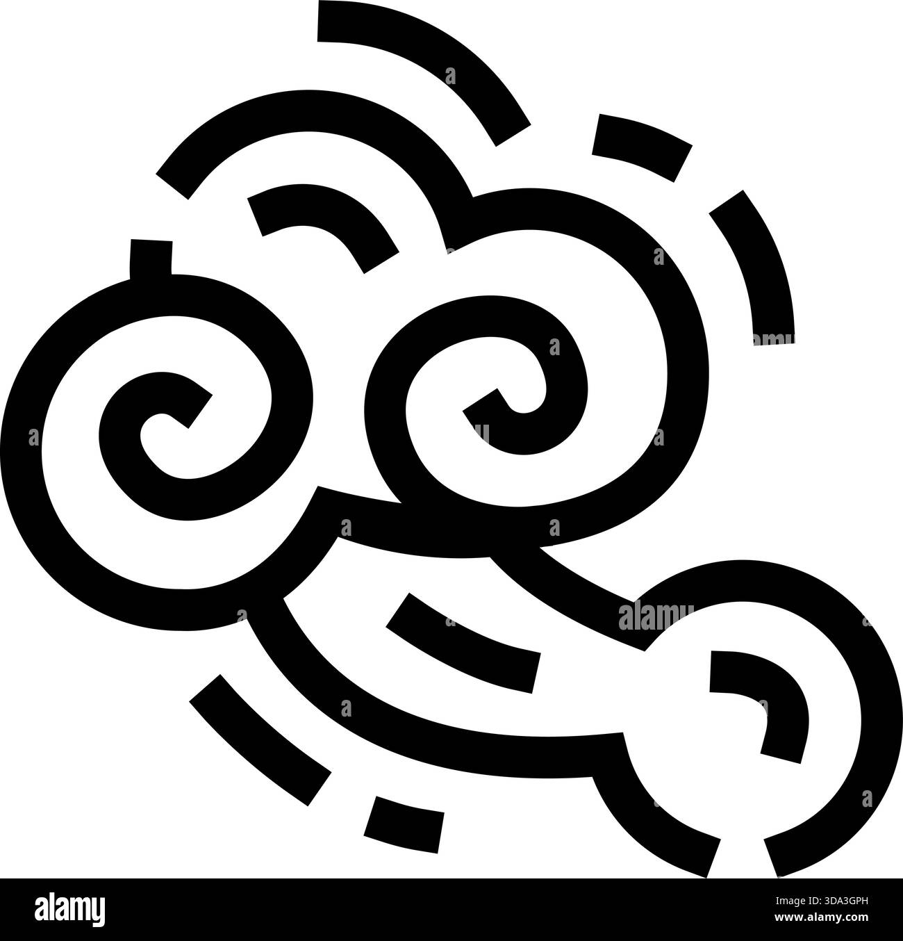 Swirling wind gust line art icon Stock Vector Image & Art - Alamy