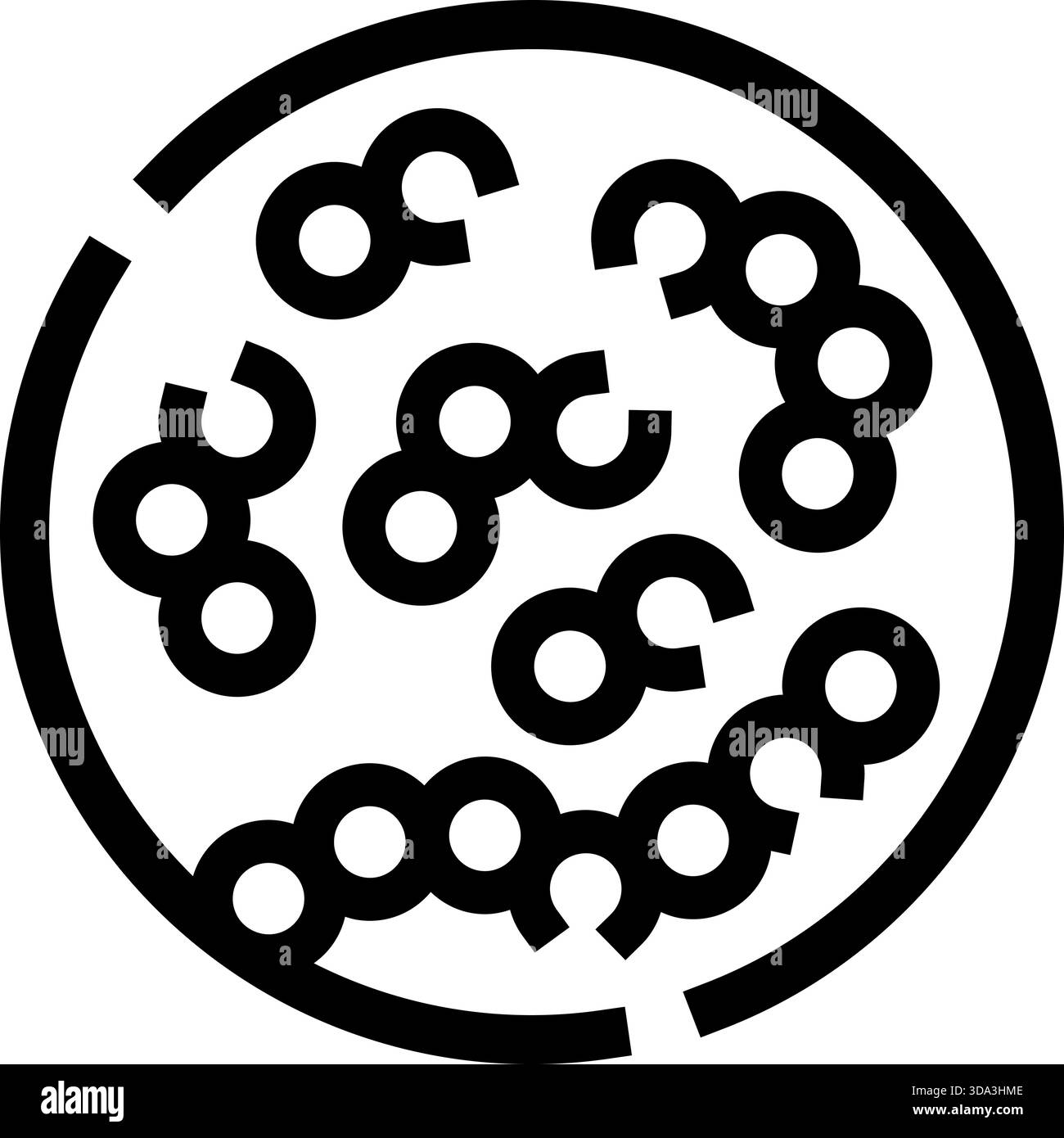 Bacterial colonies growing in a petri dish icon Stock Vector Image ...