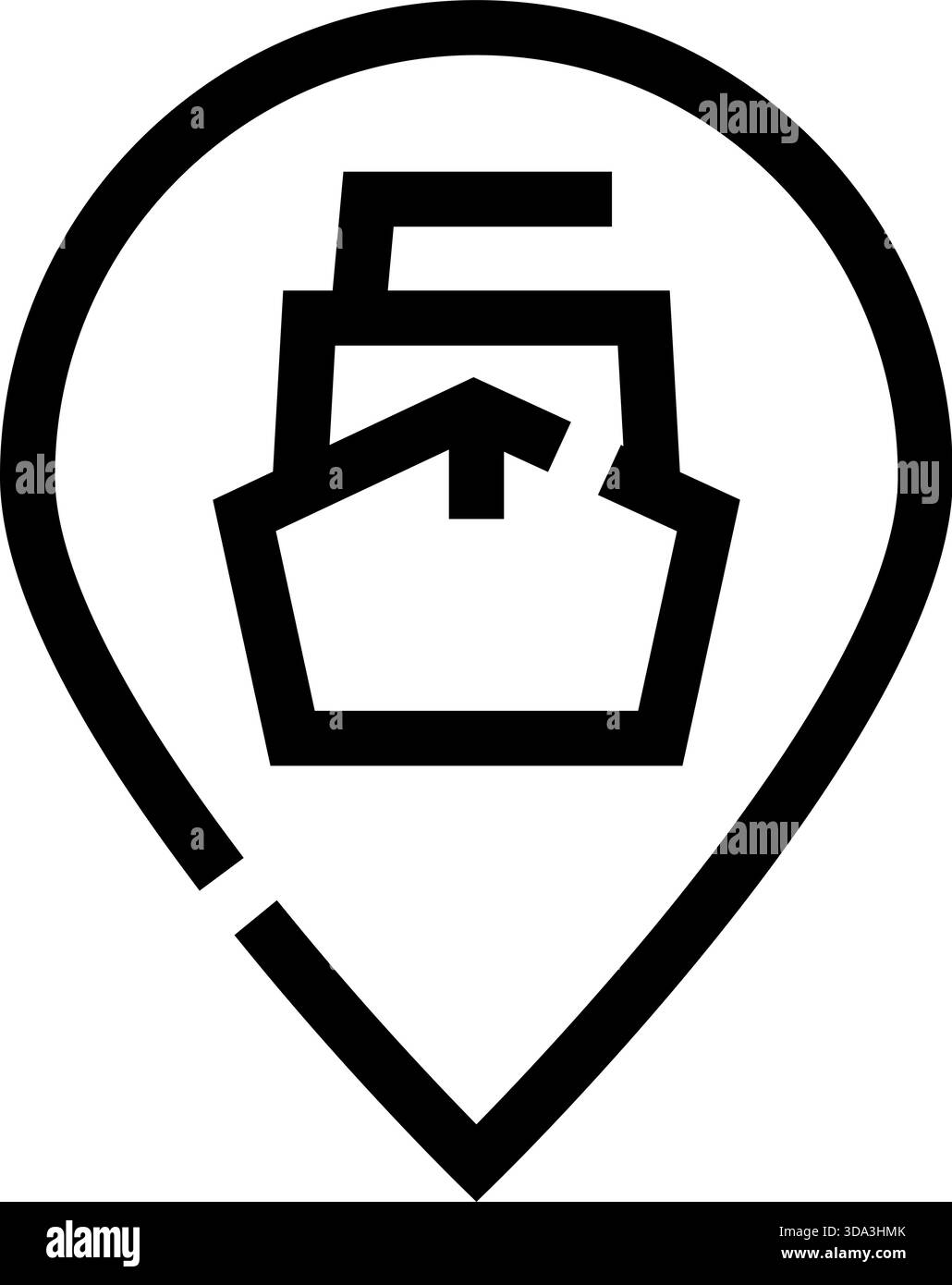 Ship location pin global hi-res stock photography and images - Alamy