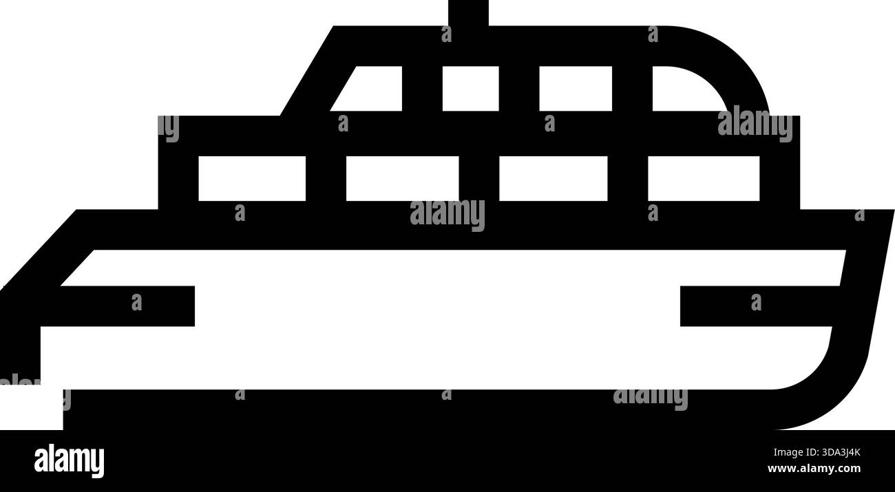 Passenger boat on waterway Black and White Stock Photos & Images - Alamy