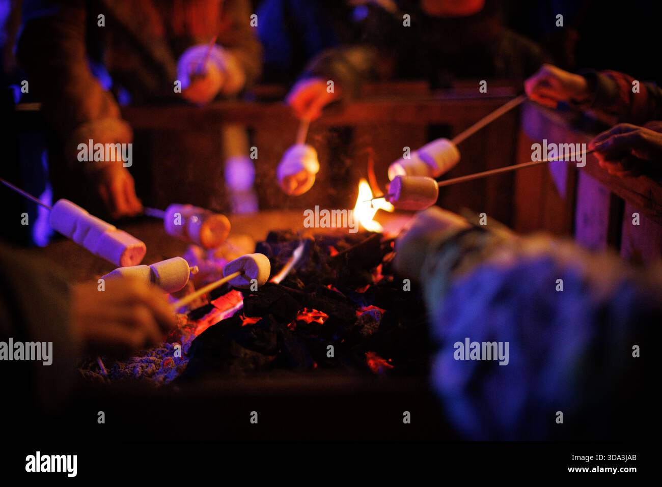 Toasting marshmallows fire hi-res stock photography and images - Alamy