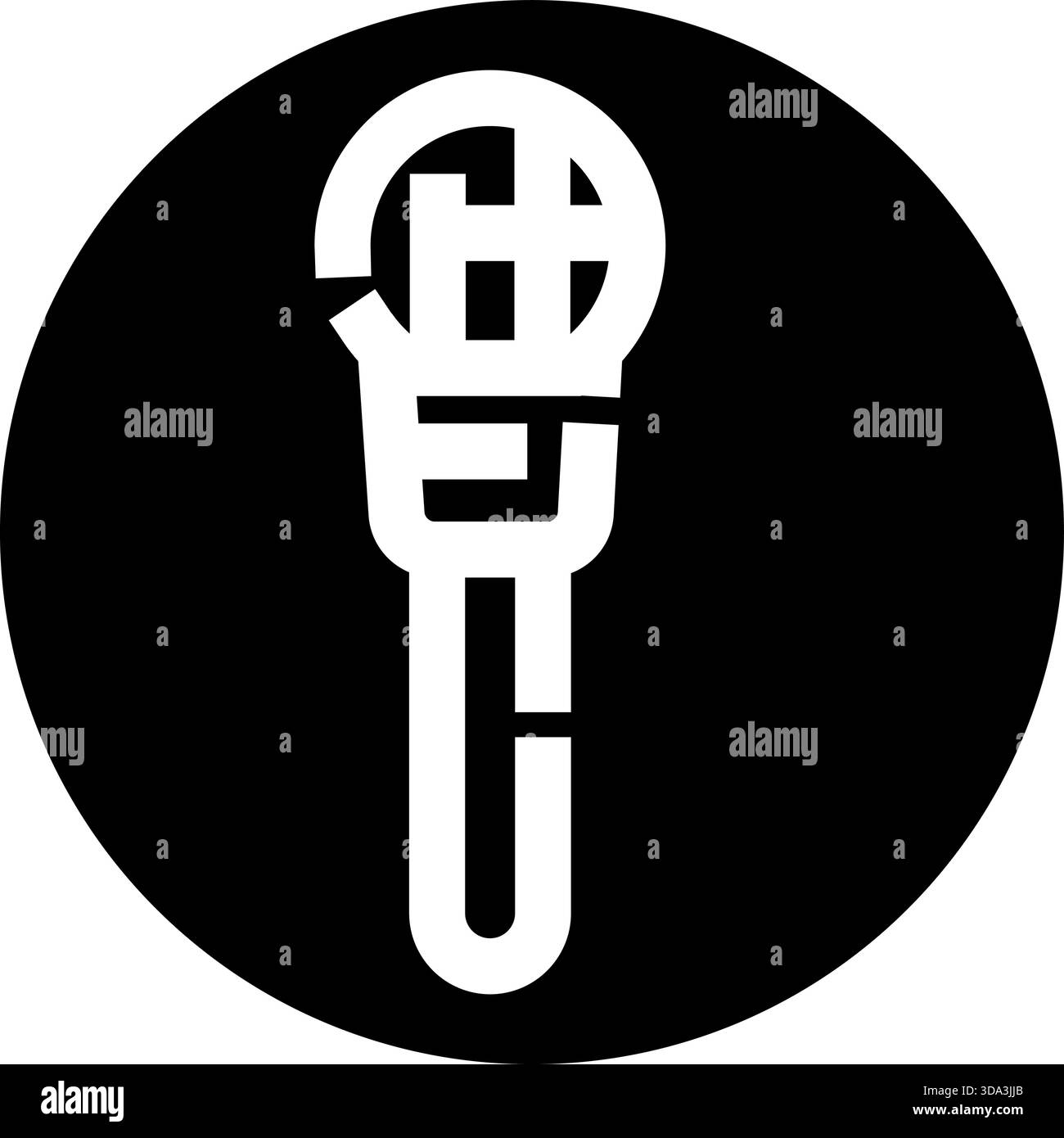 Minimalist microphone icon creating sound and audio concept Stock ...