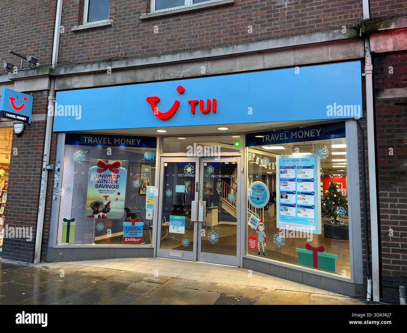 TUI formally Thomson‘s travel agency Travel money shop front on the ...