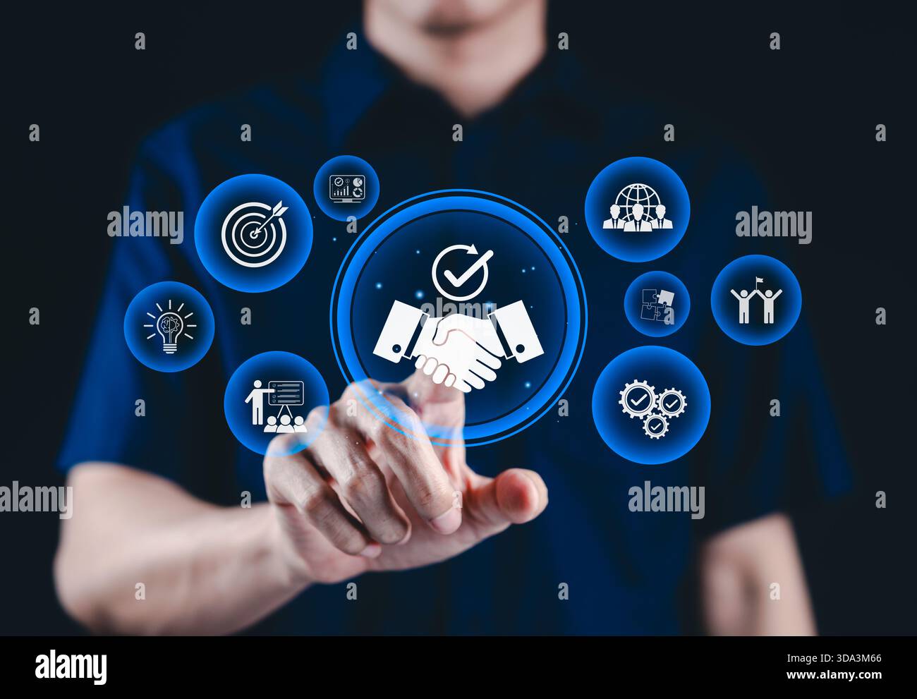 Digital collaboration icons hi-res stock photography and images - Alamy