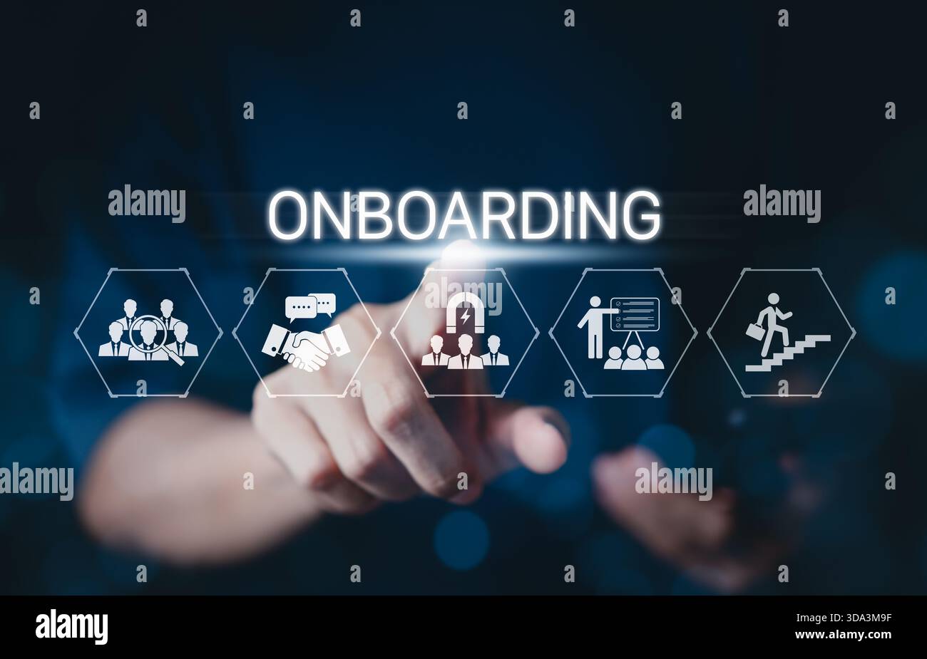 Employee Onboarding and Training Concept. Word "ONBOARDING" with ...