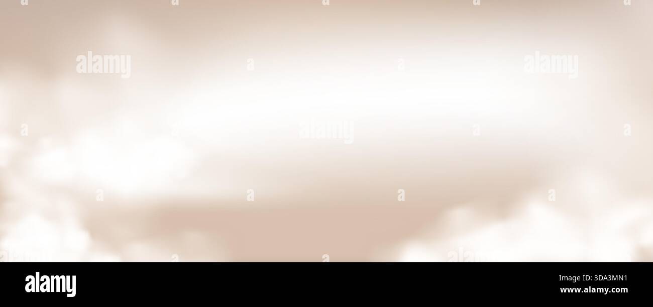 Beige cream smoke cloud studio background. Heaven fog sky template ...