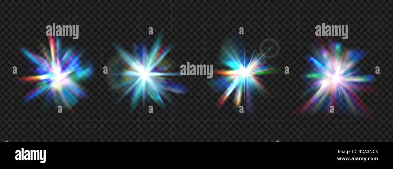 Sparkling crystal refraction creates stunning rainbow caustics with ...
