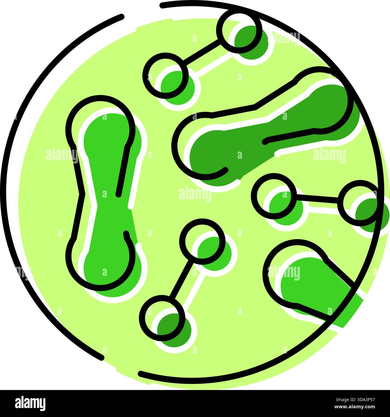 Petri dish growing bacteria Stock Vector Images - Alamy