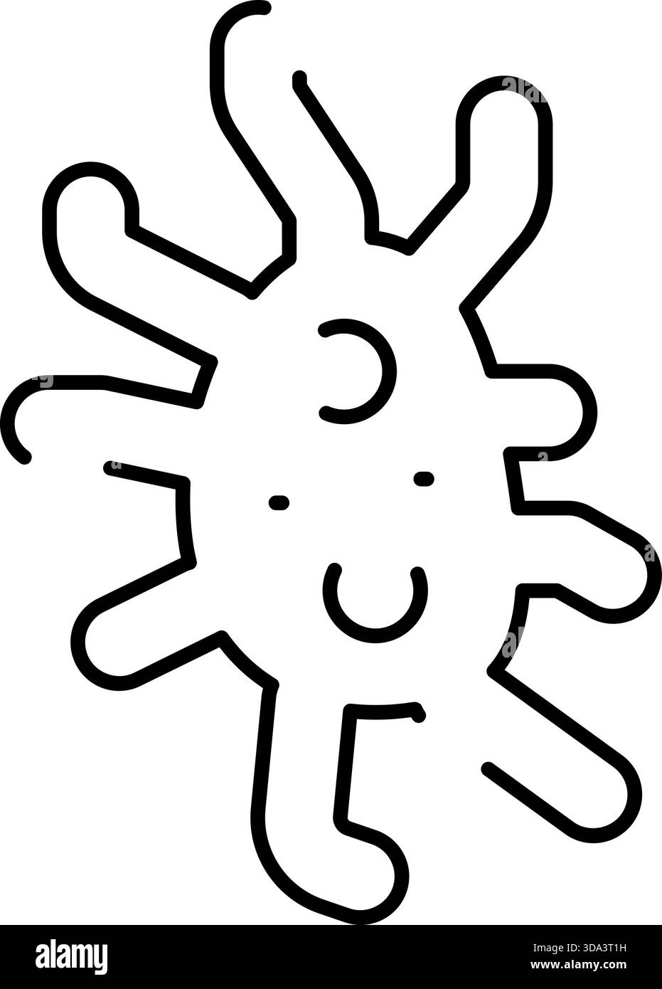 Pathogen cell character smiling Stock Vector Images - Alamy