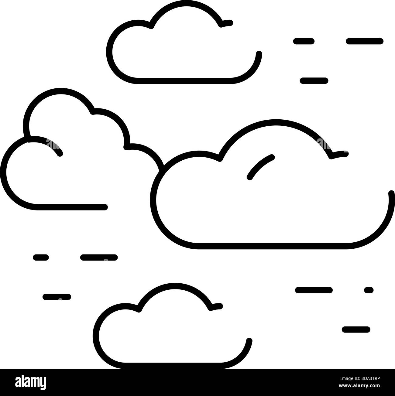 Clouds icon in simple Black and White Stock Photos & Images - Alamy