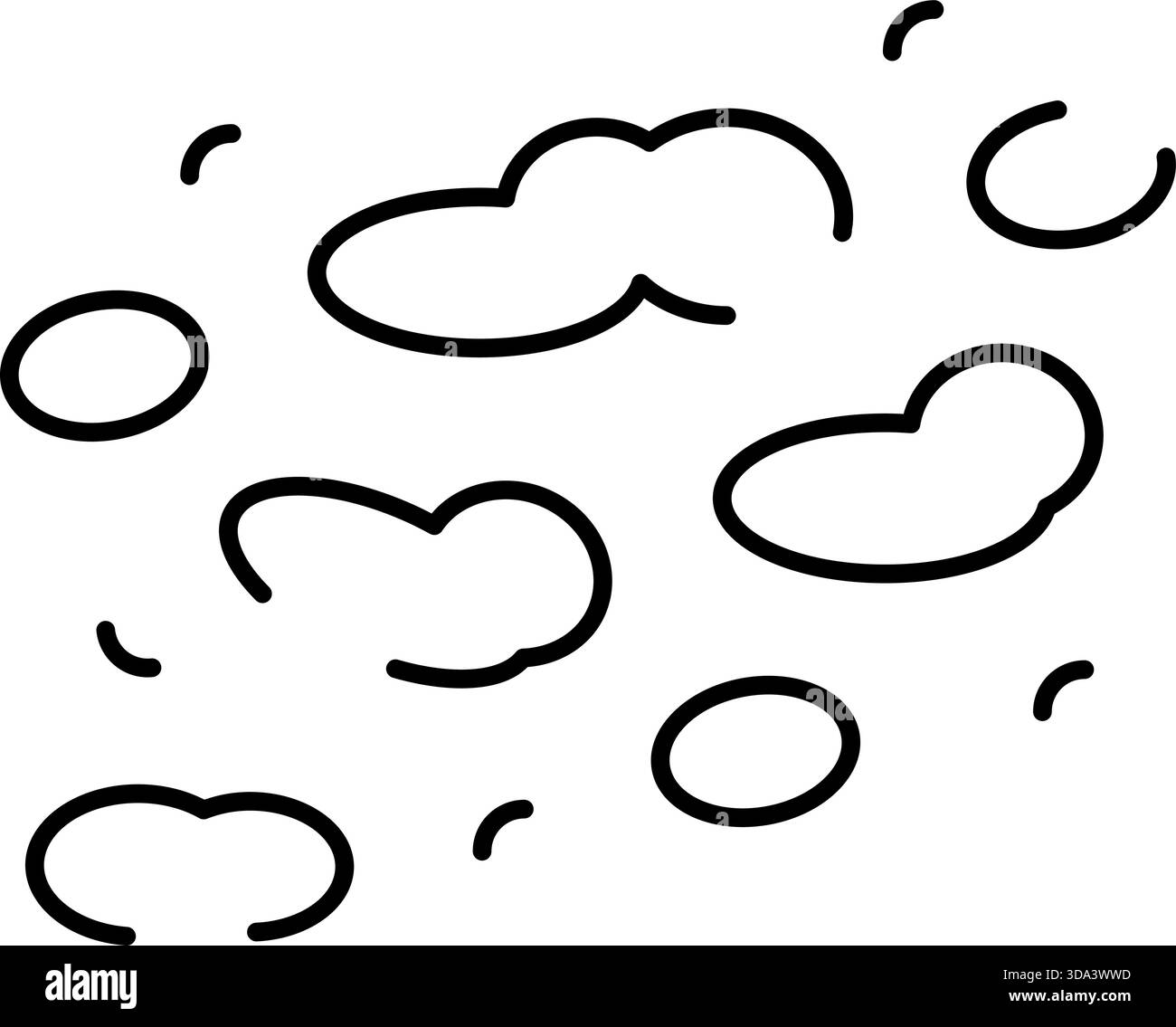 Germs and bacteria floating in air spreading infection Stock Vector ...