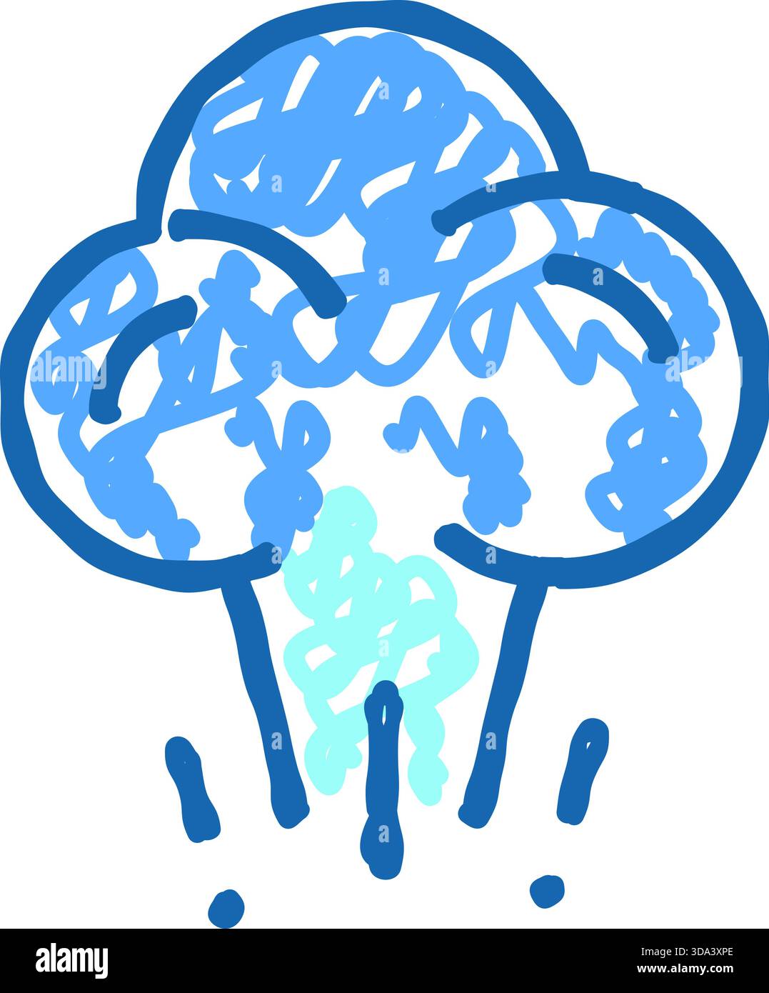 Explosion smoke icon doodle Cut Out Stock Images & Pictures - Alamy