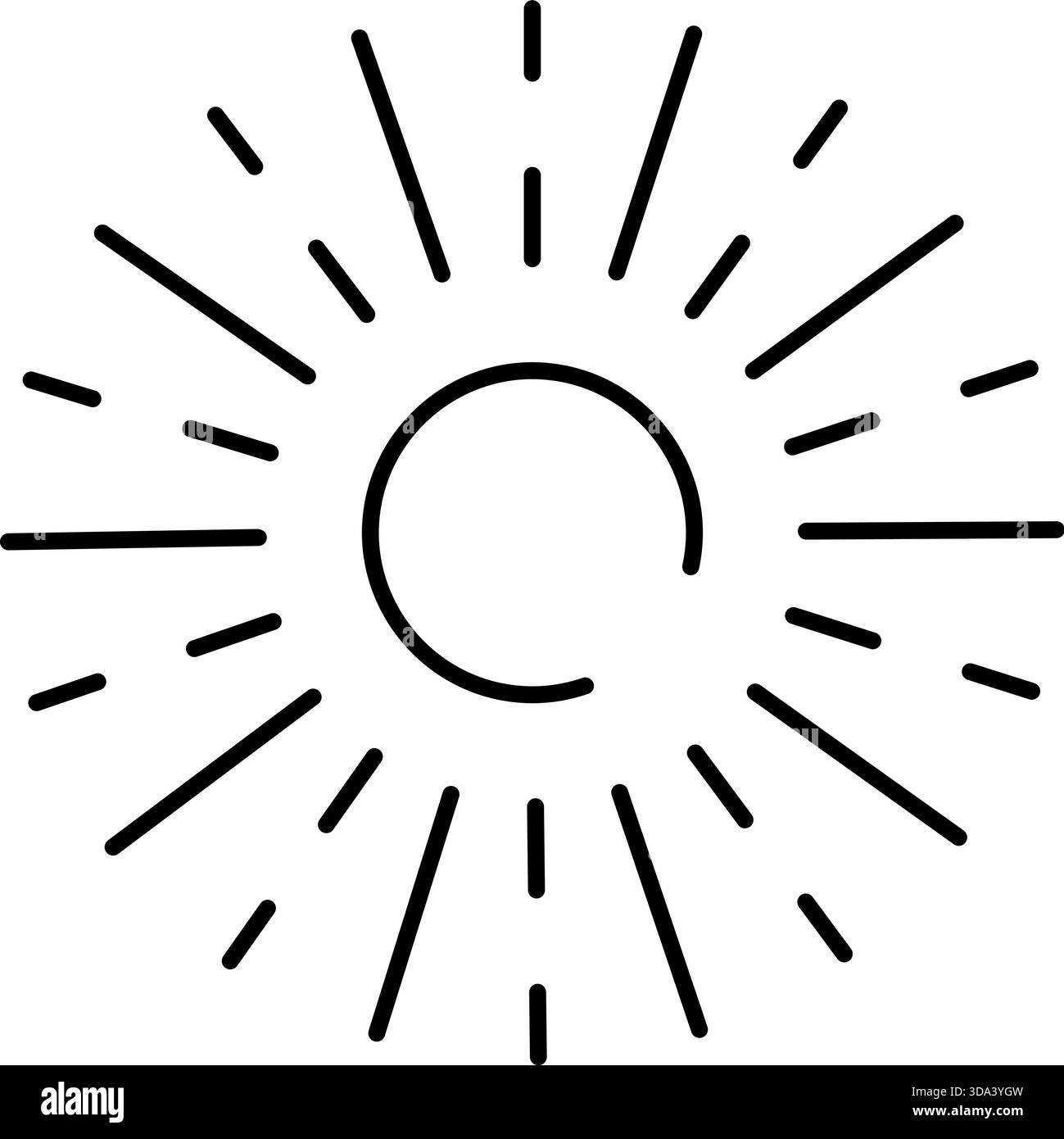 Radiating sunshine Black and White Stock Photos & Images - Alamy