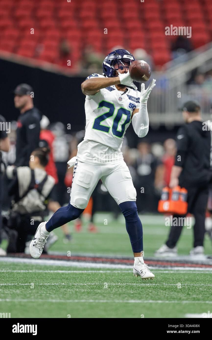 Seattle Seahawks Safety Julian Love 20 Warms Up Prior To An Nfl
