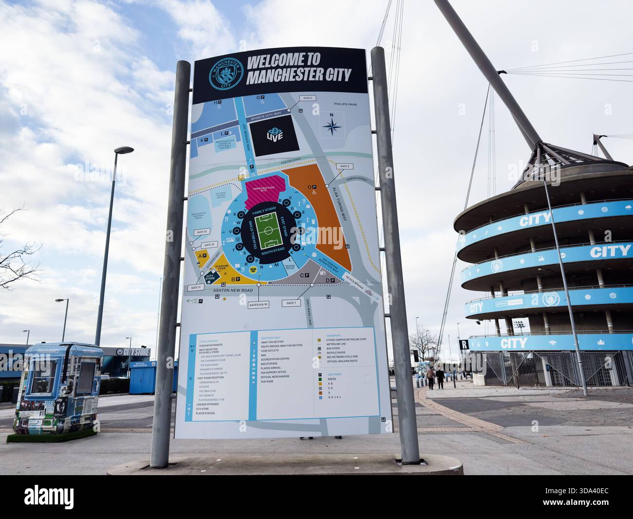 Manchester, UK - November 16, 2025: Large outdoor map at City of ...