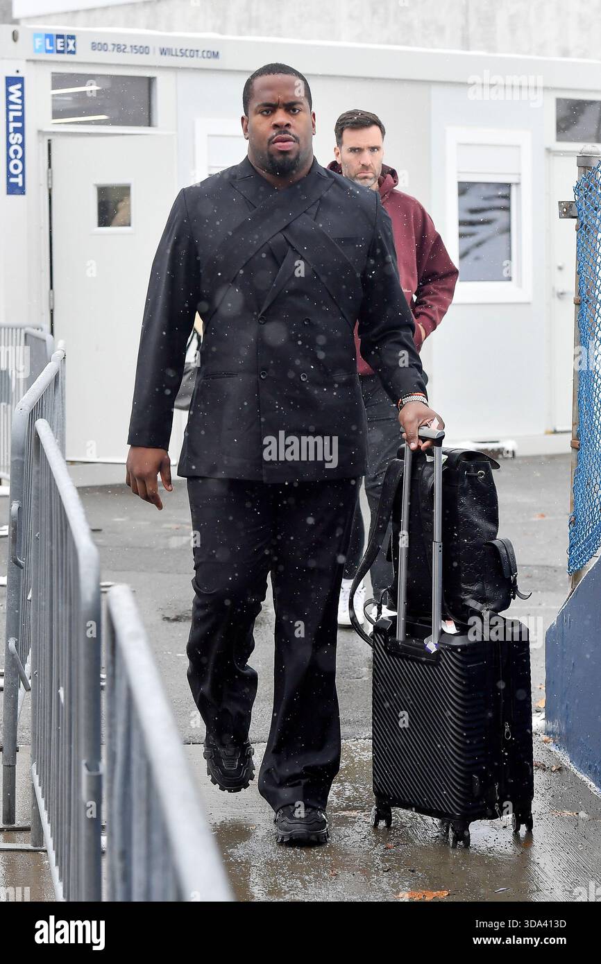 Cincinnati Bengals defensive tackle B.J. Hill arrives at Highmark ...