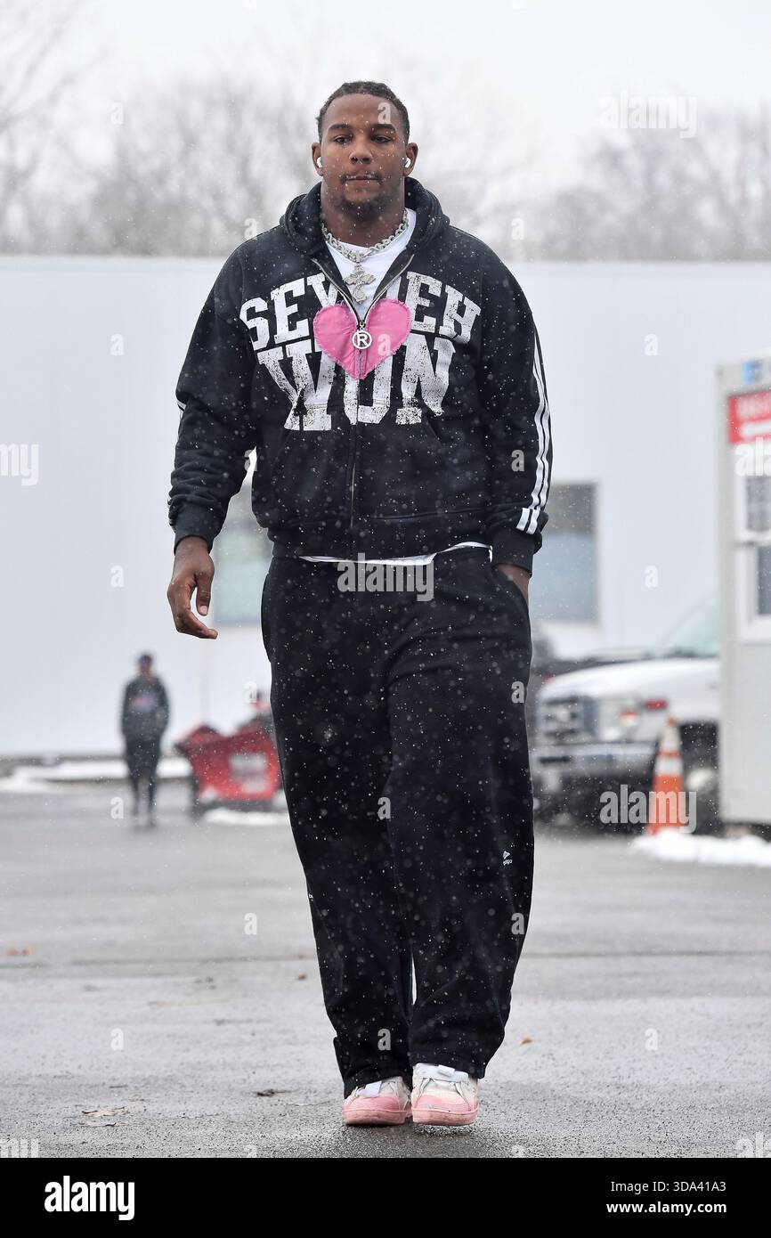 Buffalo Bills defensive tackle Deone Walker arrives at Highmark Stadium ...