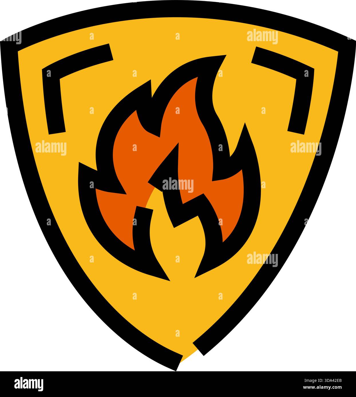 Fire protection shield icon indicating safety Stock Vector Image & Art ...