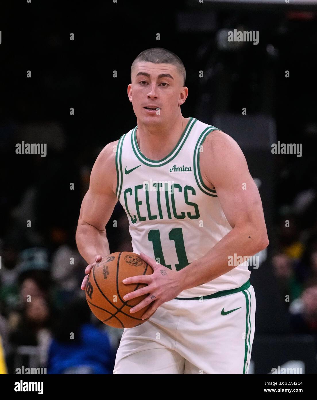 Boston Celtics guard Payton Pritchard (11) during an NBA basketball ...