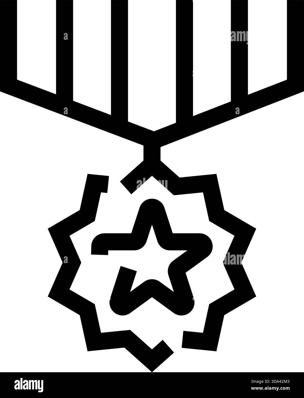 Minimalist ribbon medal Stock Vector Images - Alamy