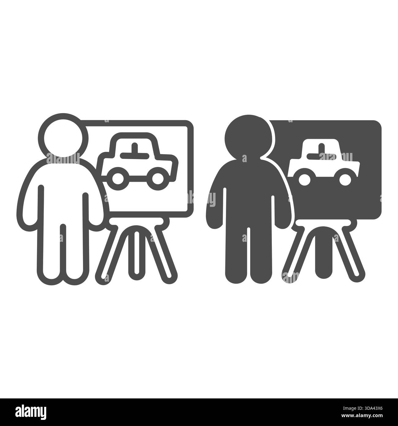 Driving lessons lecture Stock Vector Images - Alamy