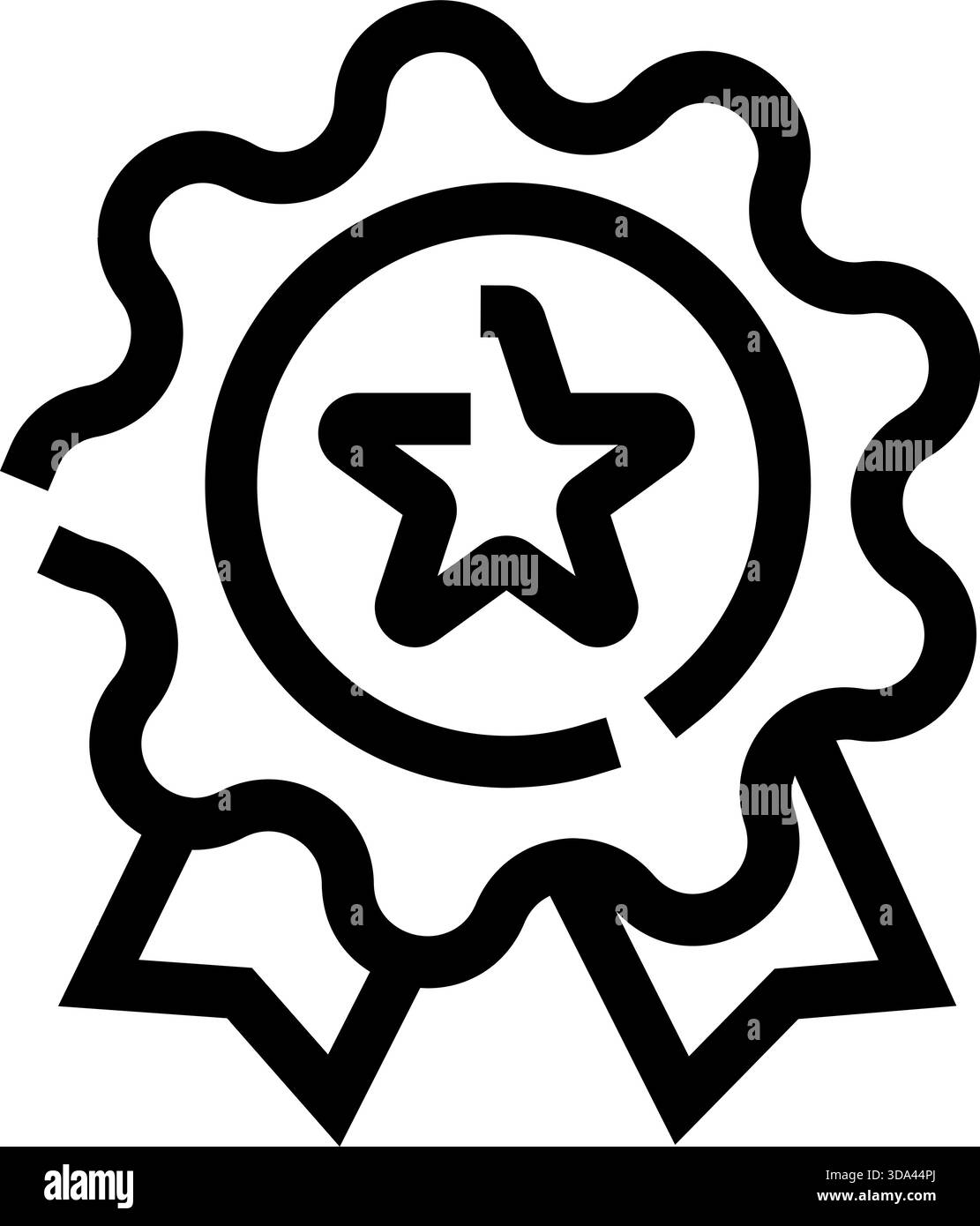 Award ribbon symbol for quality and achievement Stock Vector Image ...